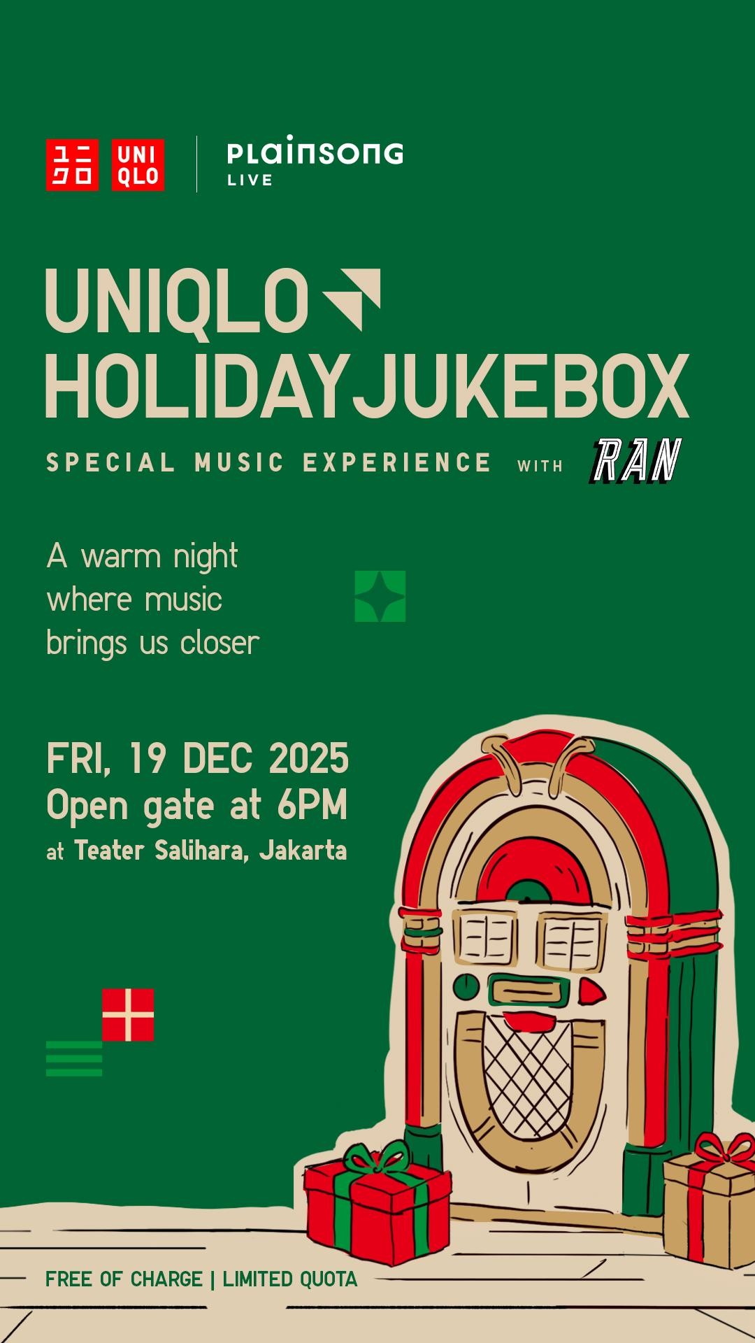UNIQLO Holiday Jukebox: Hadirkan Special Music Experience bersama RAN ...